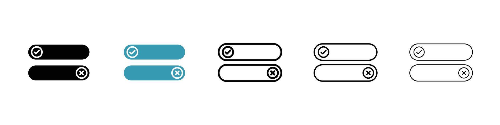 Boolean icon set 44830360 Vector Art at Vecteezy