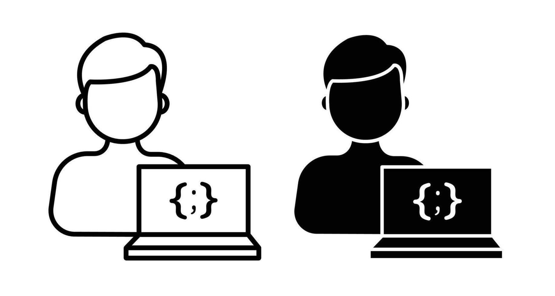 programador icono conjunto 44830605 Vector en Vecteezy