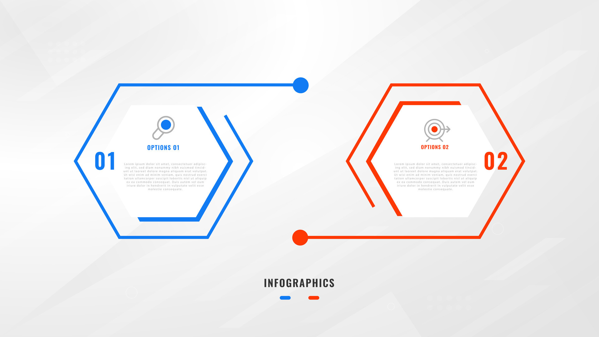 Two Step Infographic label design template with line icons. process ...