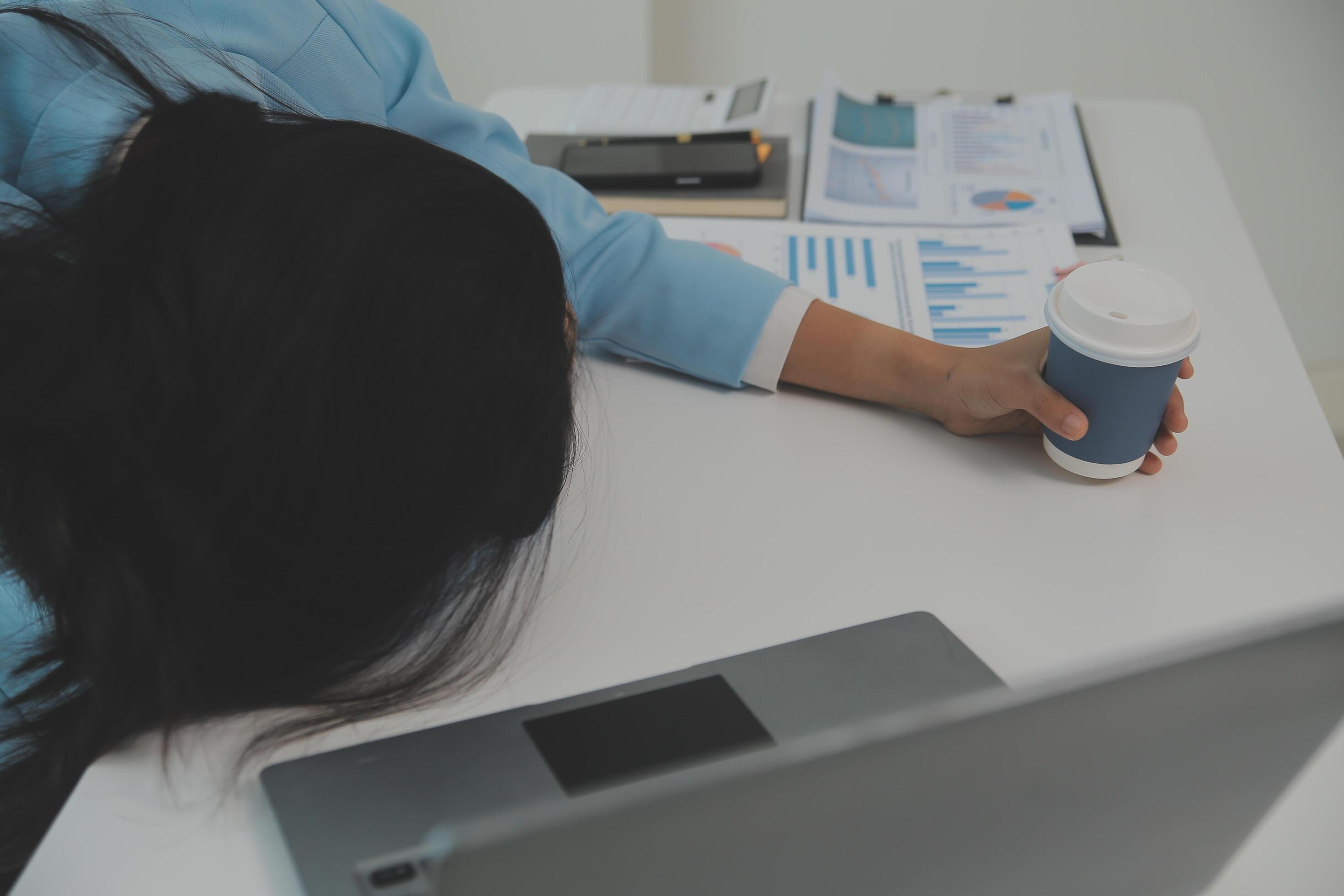 Tired teen girl rubbing dry irritable eyes feel eye strain tension ...