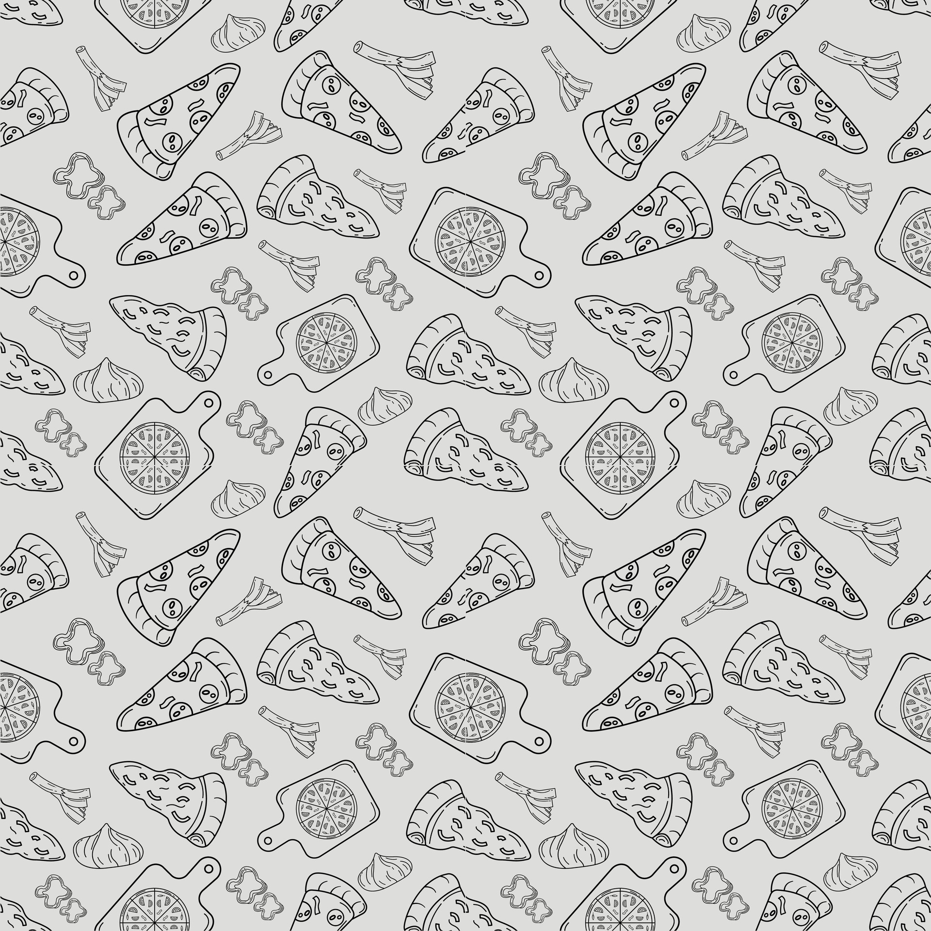 Hand Drawn Pizza Ingredients seamless pattern 44845578 Vector Art at ... Hand Drawn Pizza Ingredients seamless pattern 44845578 Vector Art at ...