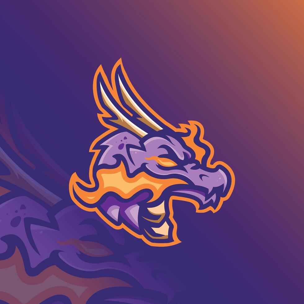 dragon mascot esport logo design 44848492 Vector Art at Vecteezy