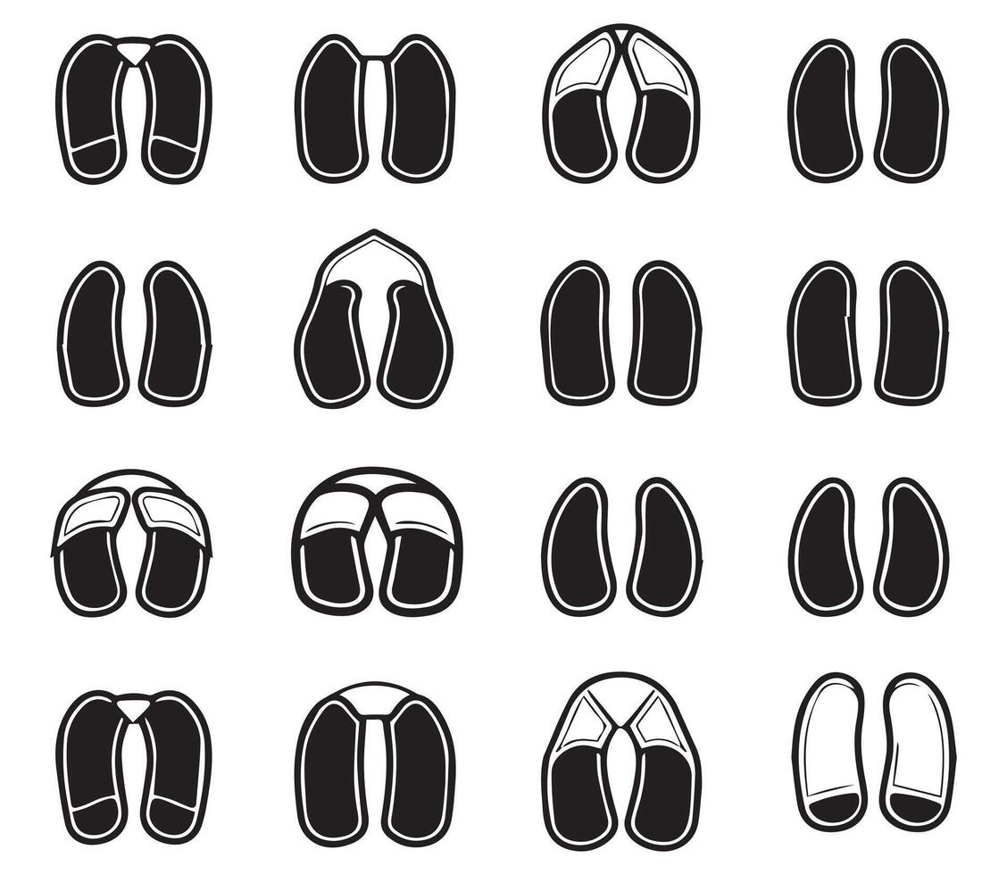 Slippers icon set. Simple set of slippers icons for web design on white background 44853618 ...