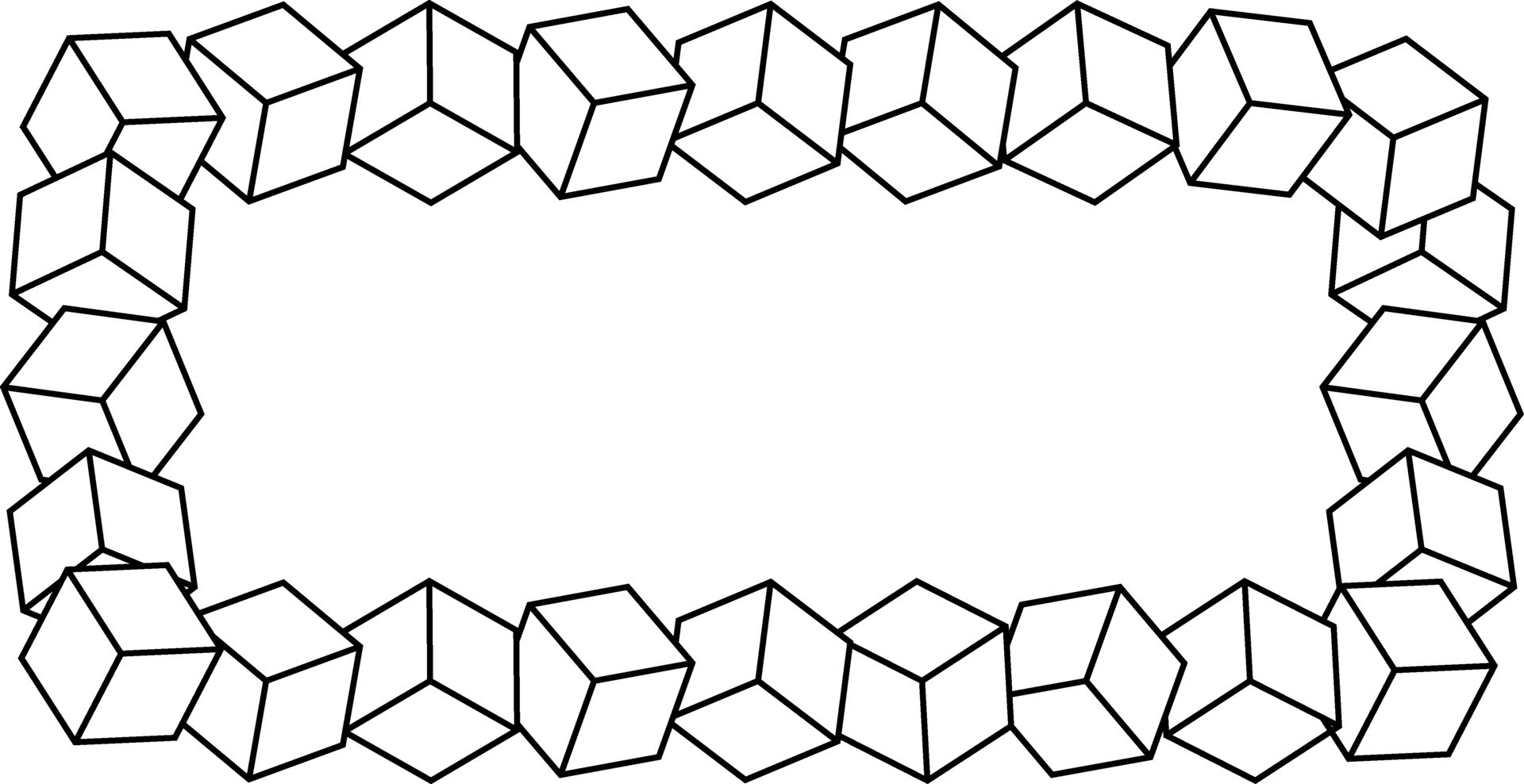 outline 3d cube frame with copy space for text or design 44856439 ...