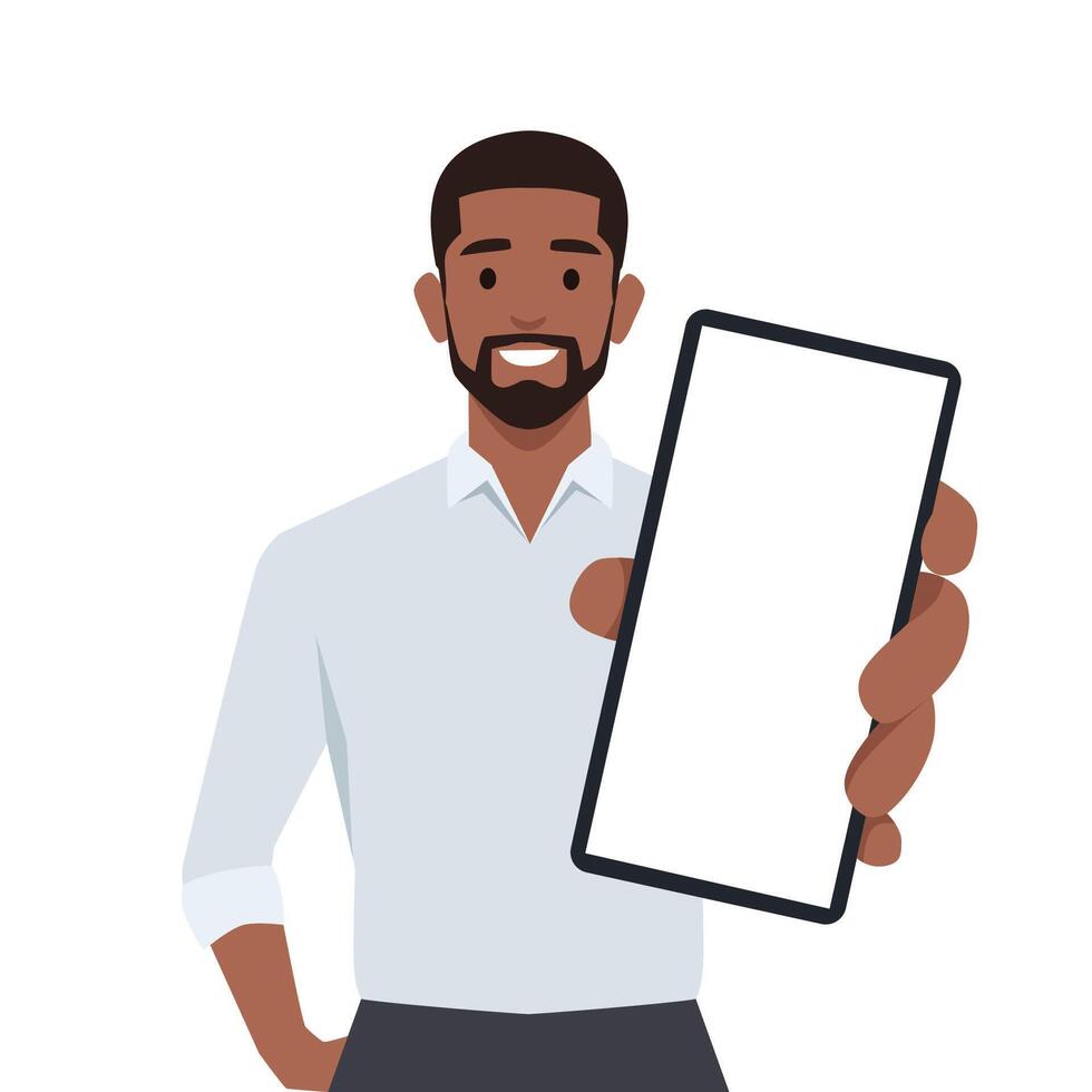 Young Man Holding Smartphone Close Up 44857082 Vector Art At Vecteezy