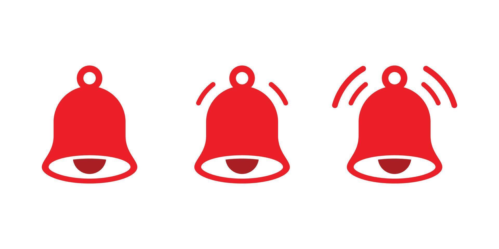 Notification bells icons. Message bell icon. Set bell symbols for web ...