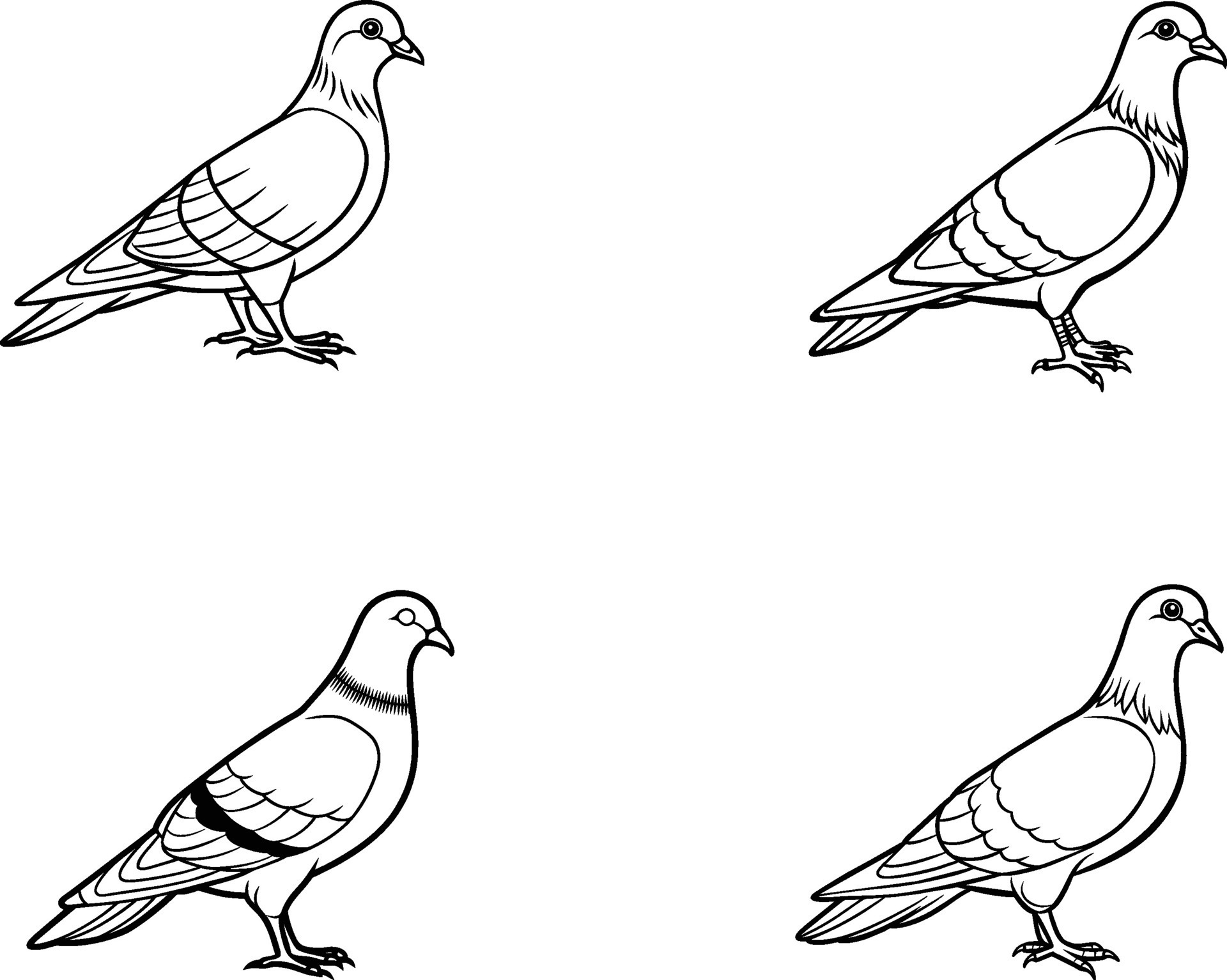 pigeon line art 44861032 Vector Art at Vecteezy
