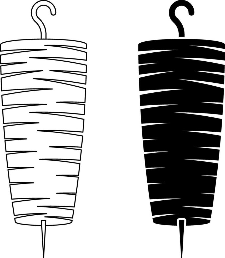 outline silhouette doner kebab icon set 44861119 Vector Art at Vecteezy