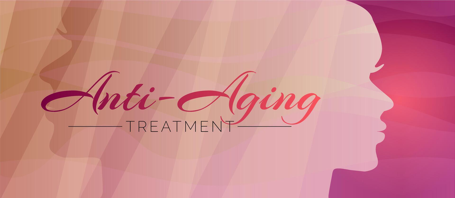 Anti Aging Treatment Banner Illustration 44861343 Vector Art At Vecteezy