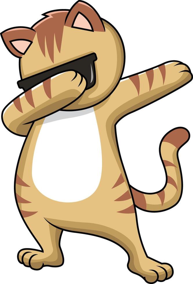 Dabbing Cat With Sunglasses Illustration 44862902 Vector Art At Vecteezy