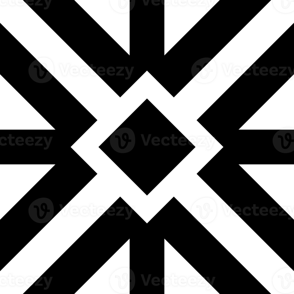 Abstract Geometric Pattern Monochrome Design Element 44863350 Png