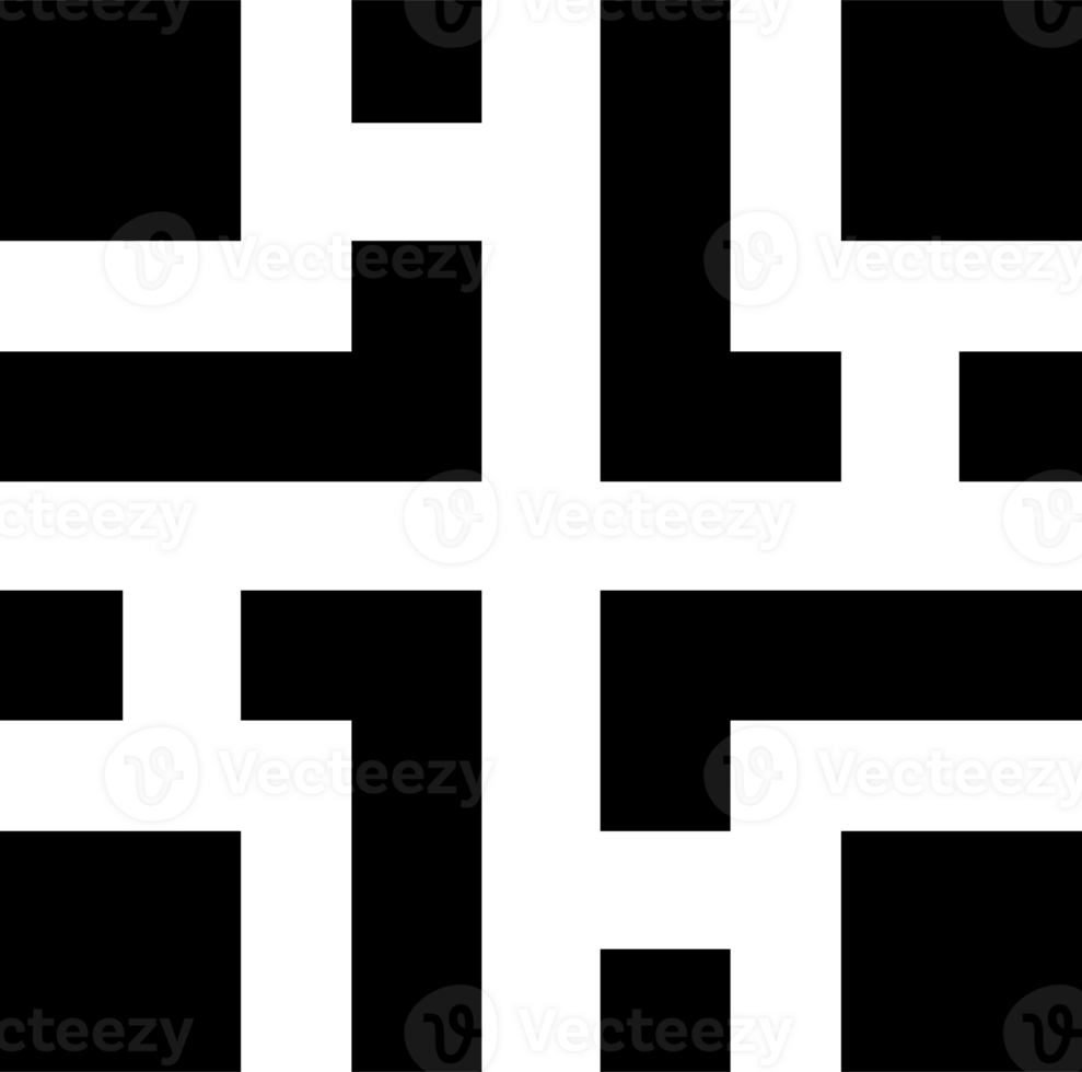 Abstract Geometric Pattern Monochrome Design Element 44863358 Png