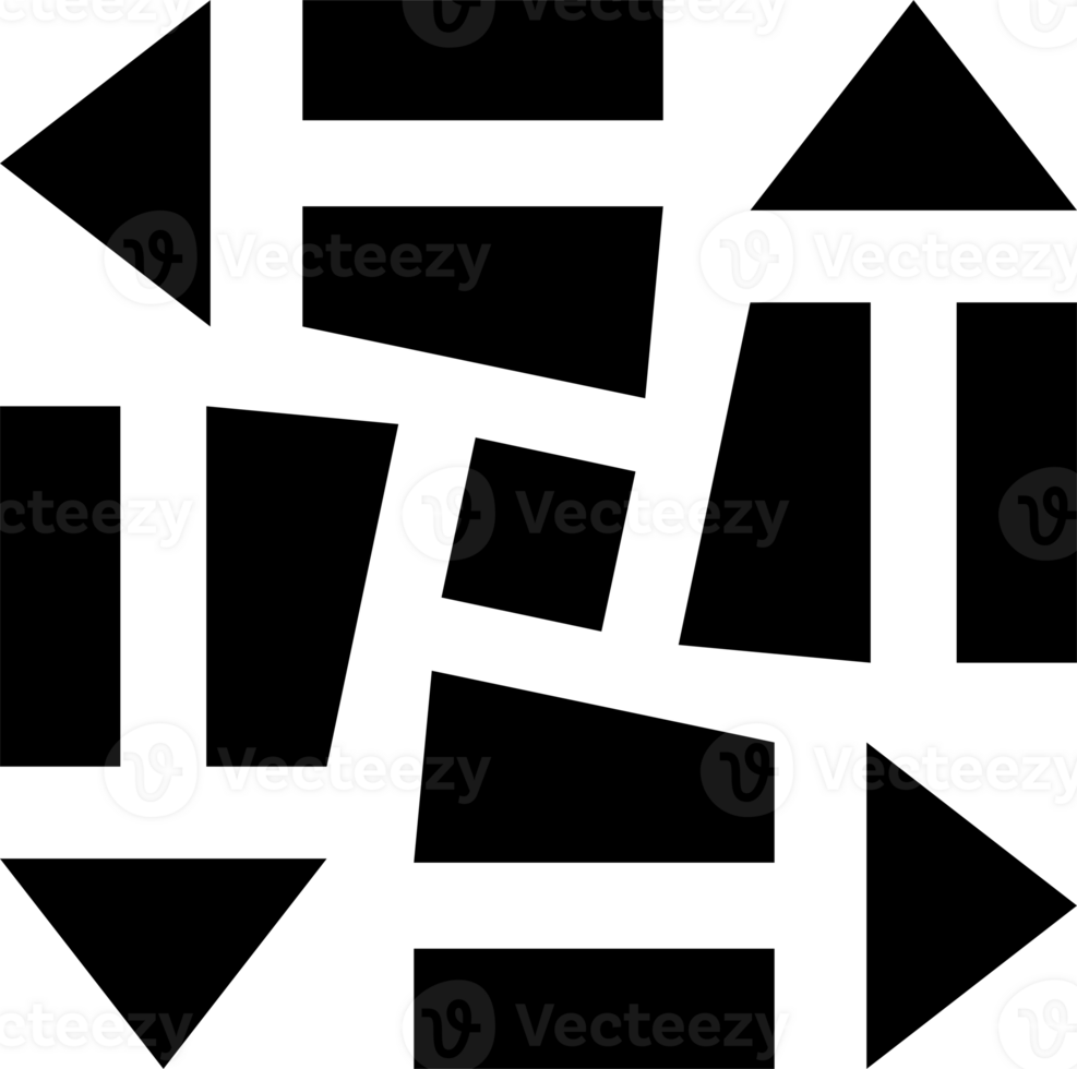 Abstract Geometric Pattern Monochrome Design Element 44863368 Png