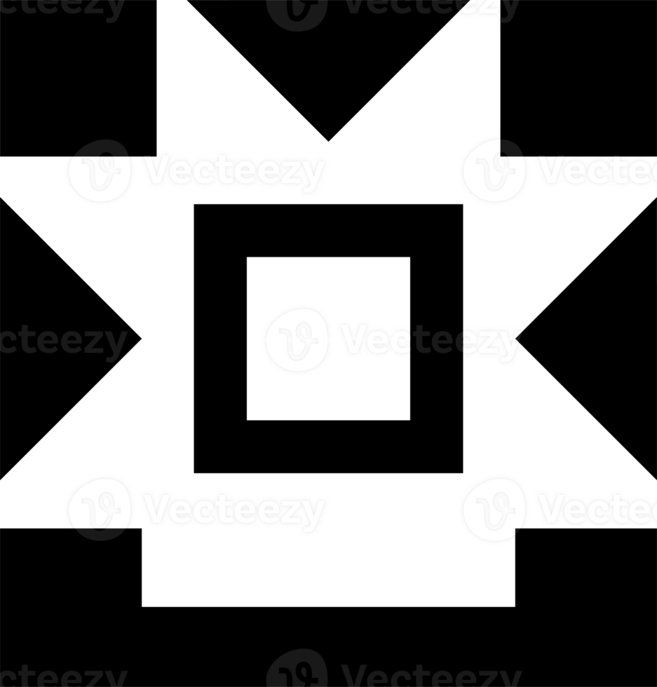 Abstract Geometric Pattern Monochrome Design Element 44863415 Png