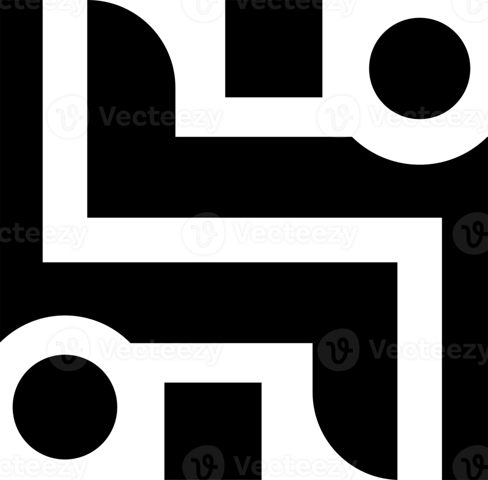 Abstract Geometric Pattern Monochrome Design Element 44863432 Png