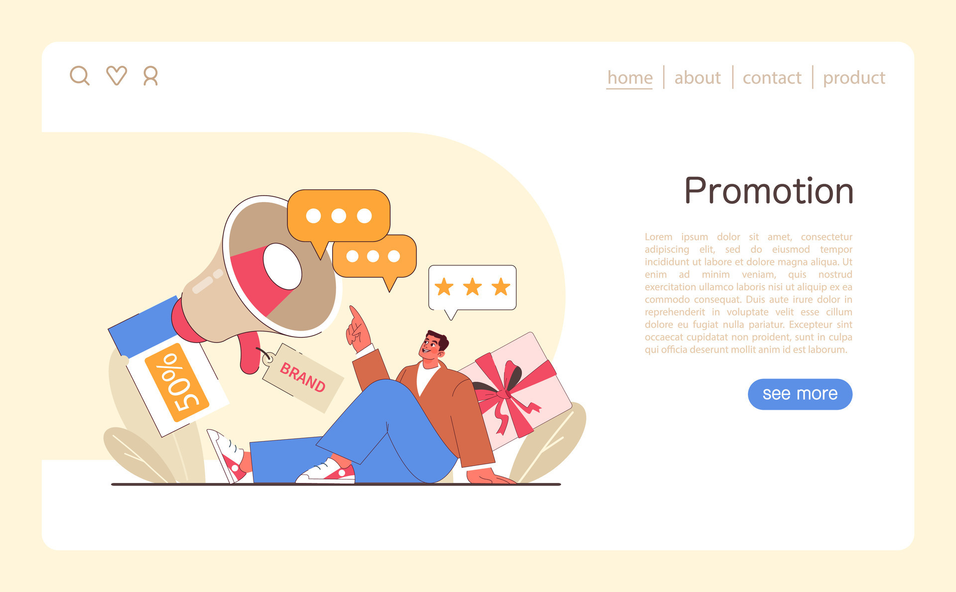 Promotion concept. Flat illustration 44865292 Vector Art at Vecteezy