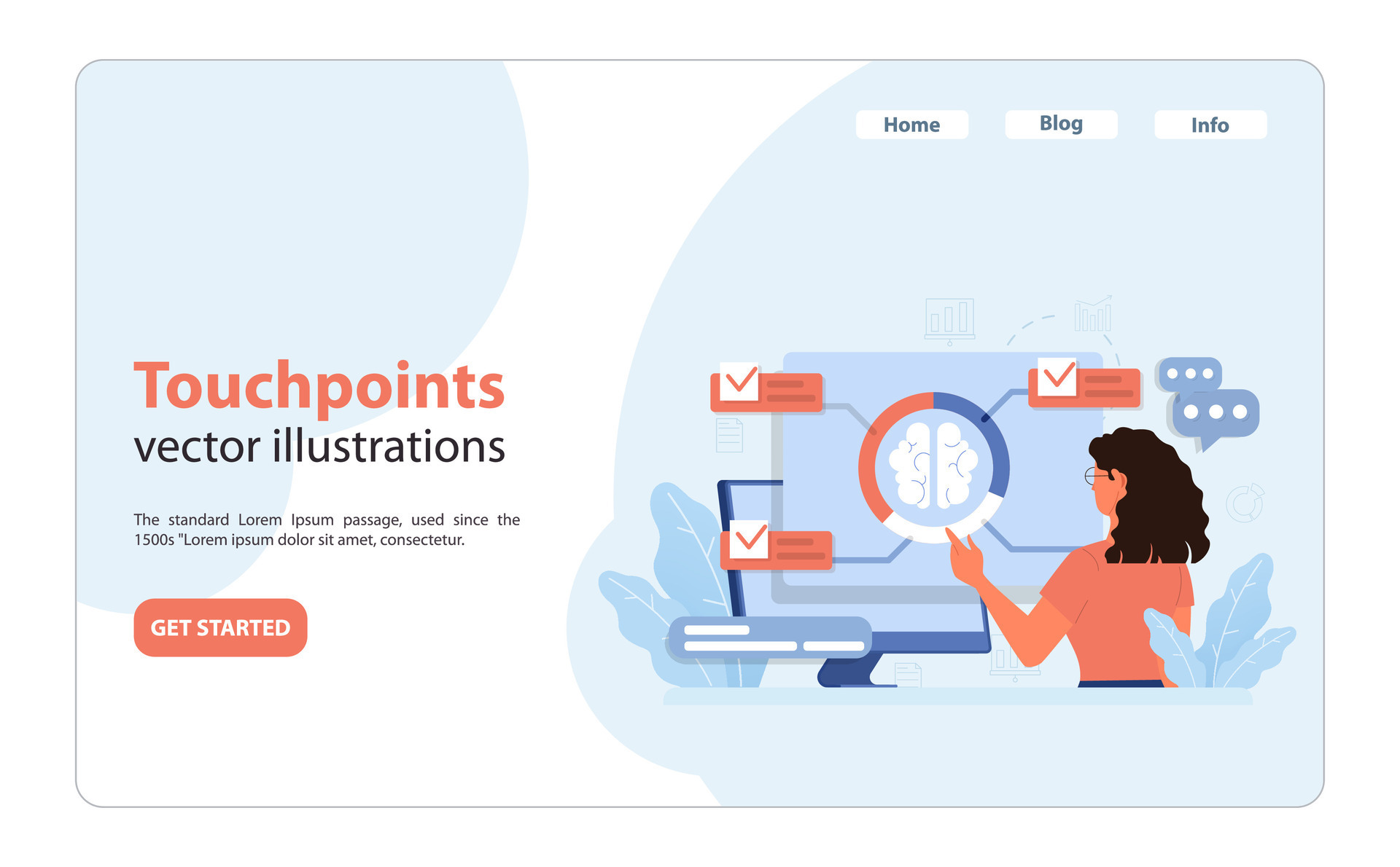 Focused woman pinpoints critical customer touchpoints on a digital ... Focused woman pinpoints critical customer touchpoints on a digital ...