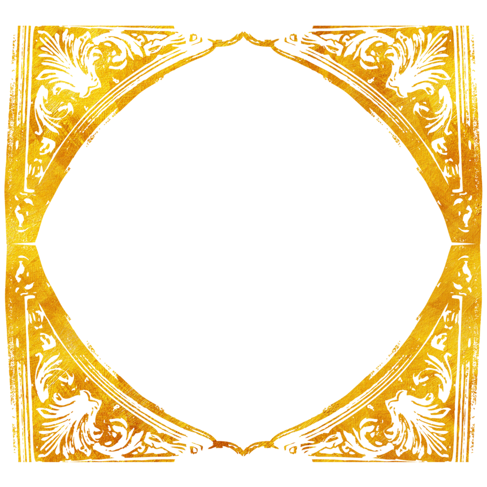 Ilustración De Marco Dorado 44867720 Png