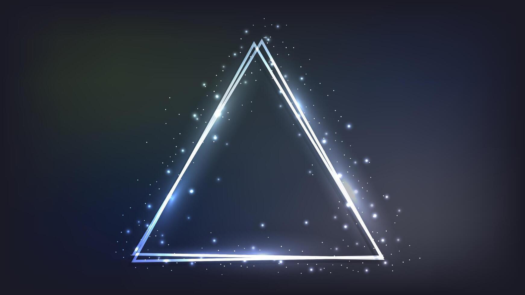 Neon double triangular frame with shining effects 44883565 Vector Art ... Neon double triangular frame with shining effects 44883565 Vector Art ...