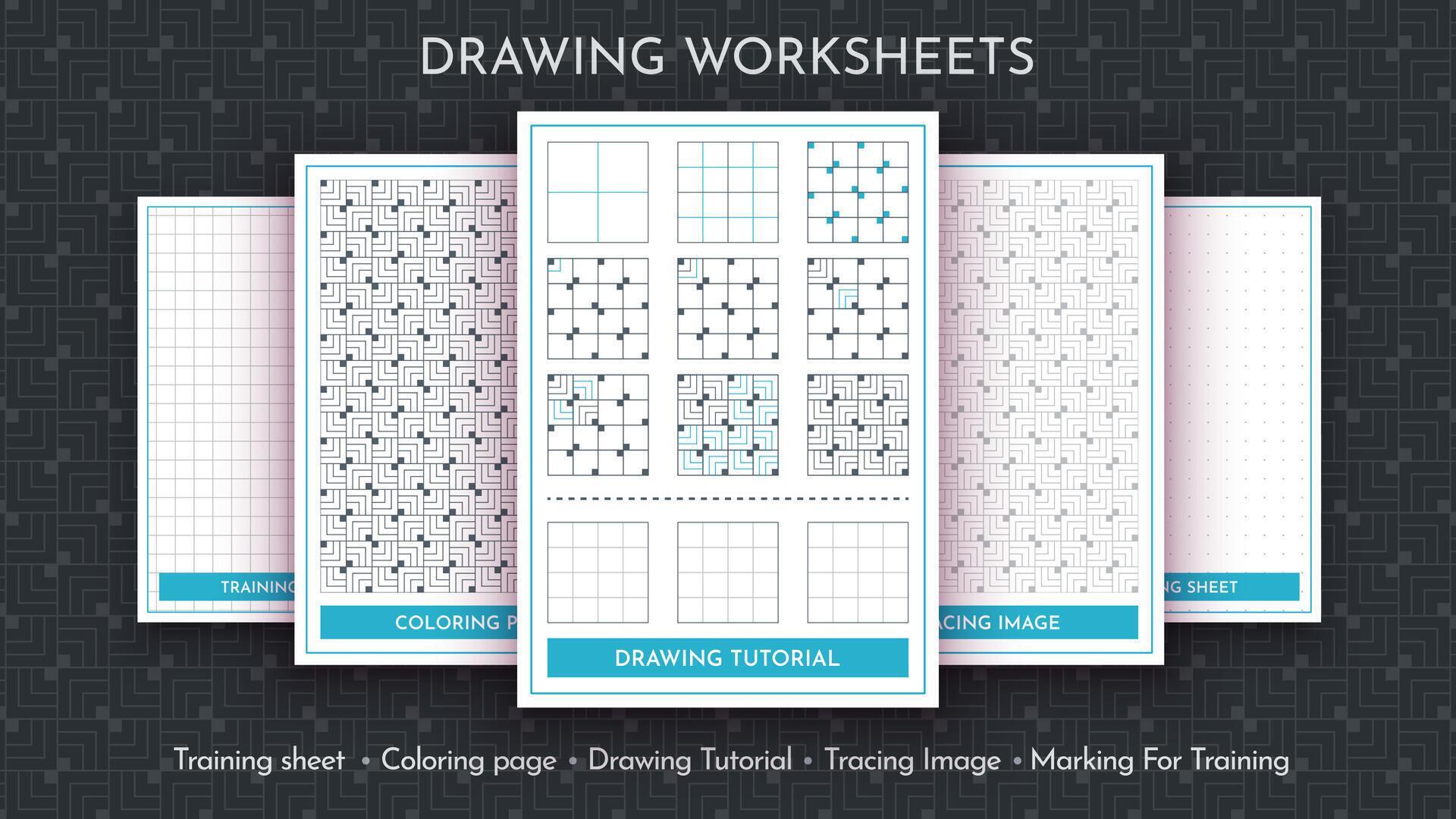 How to Draw a Pattern. Step by Step Drawing Tutorial. Draw Guide ...
