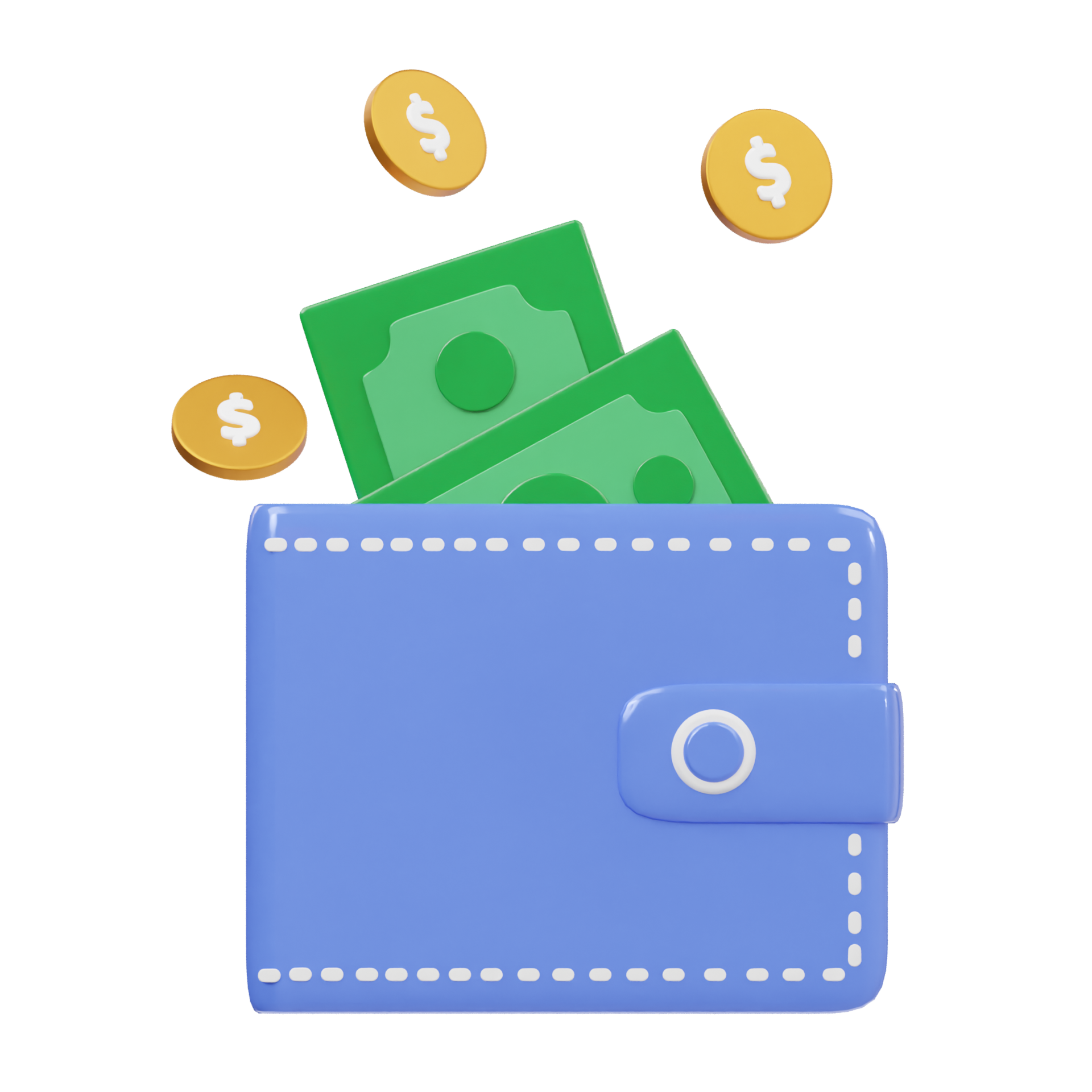 Wallet icon 3d render illustration 44884540 PNG