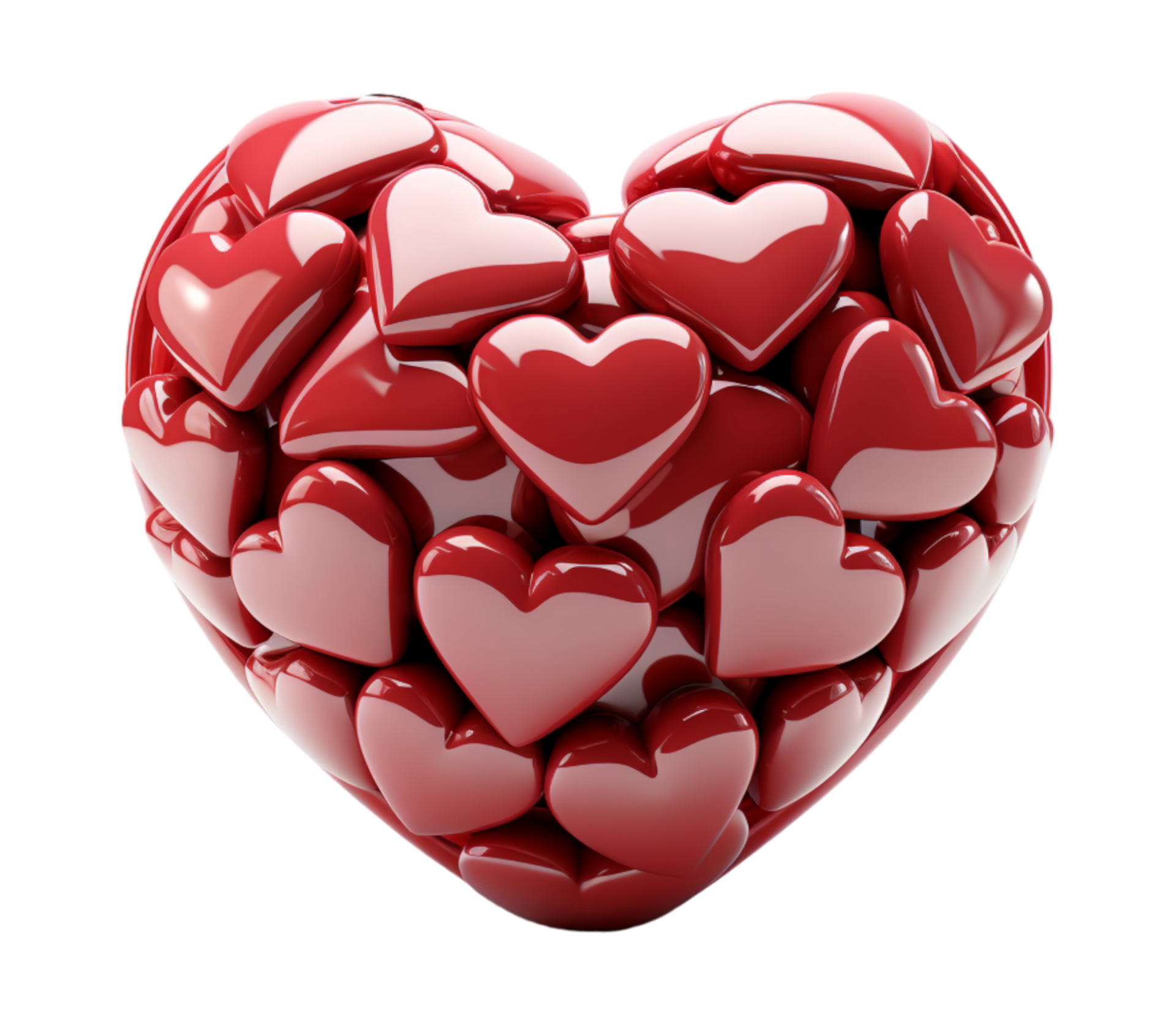 3d Love Element Cute Heart Shape Icon Generated Ai 44884928 Png