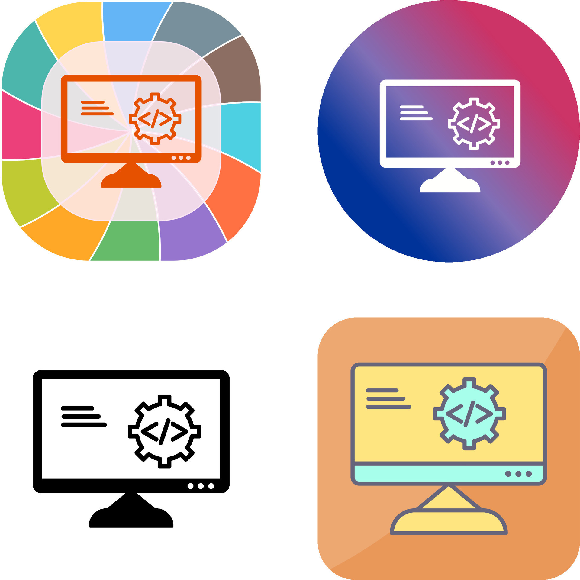 Unique Code Optimization Icon Design 44893644 Vector Art At Vecteezy