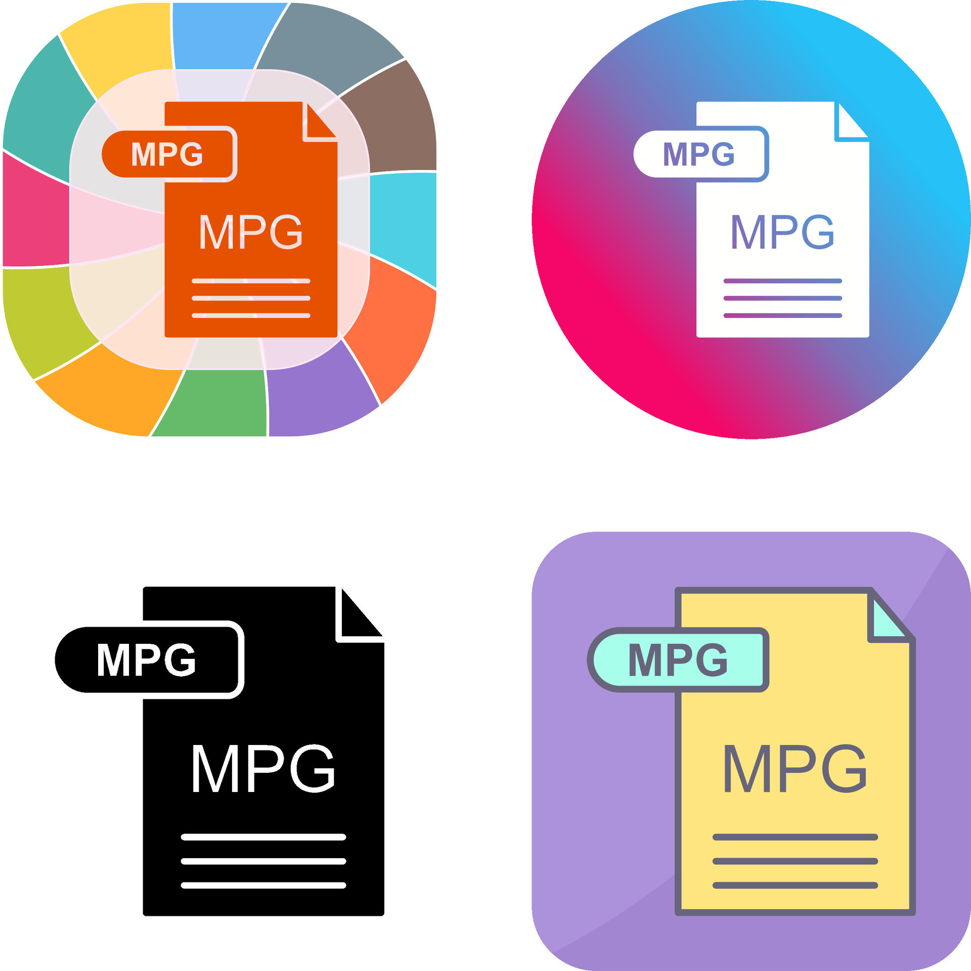 MPG Icon Design 44894547 Vector Art at Vecteezy