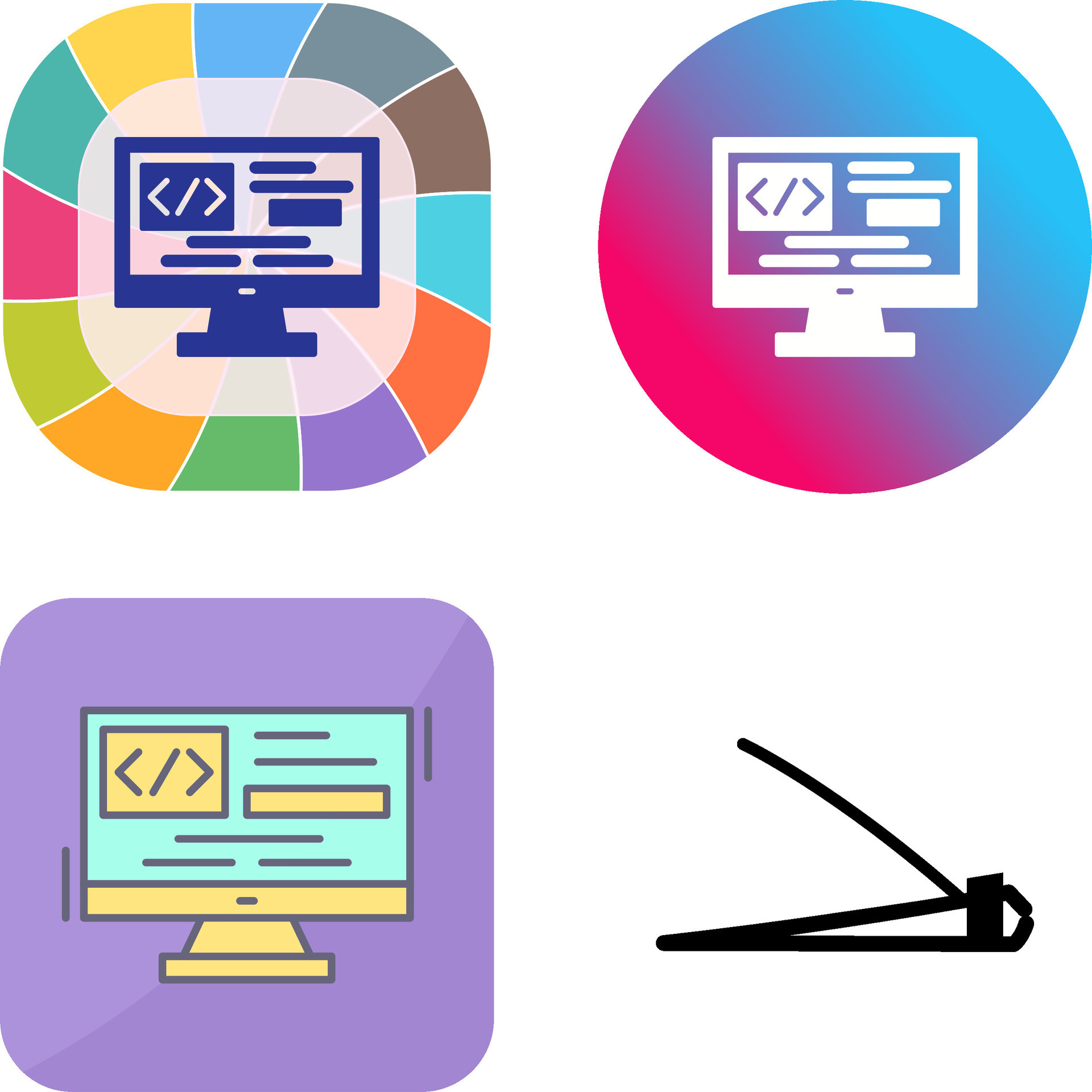 Coding Icon Design 44895461 Vector Art at Vecteezy