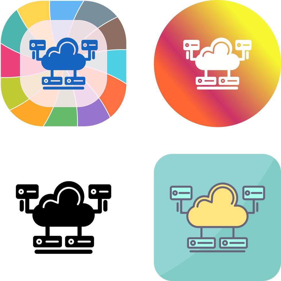 Cloud Database Icon Design 44895945 Vector Art At Vecteezy