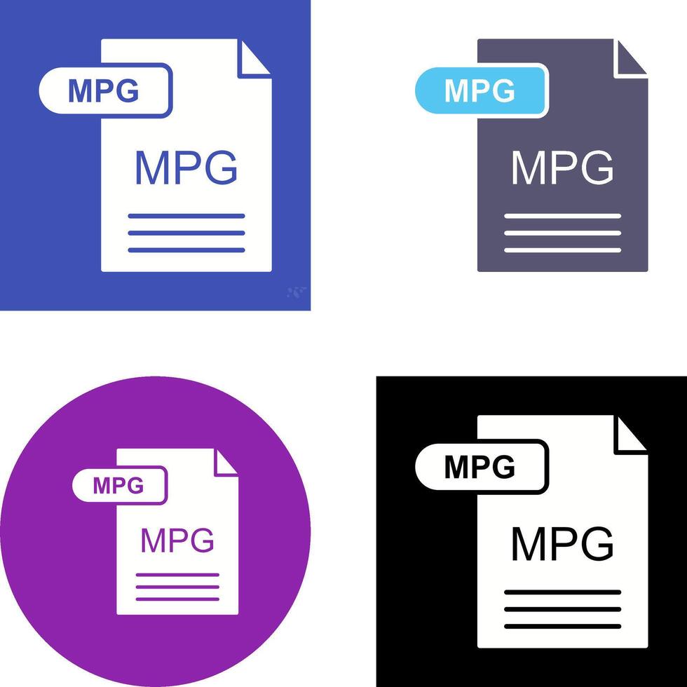 mpg icono diseño 44898827 Vector en Vecteezy