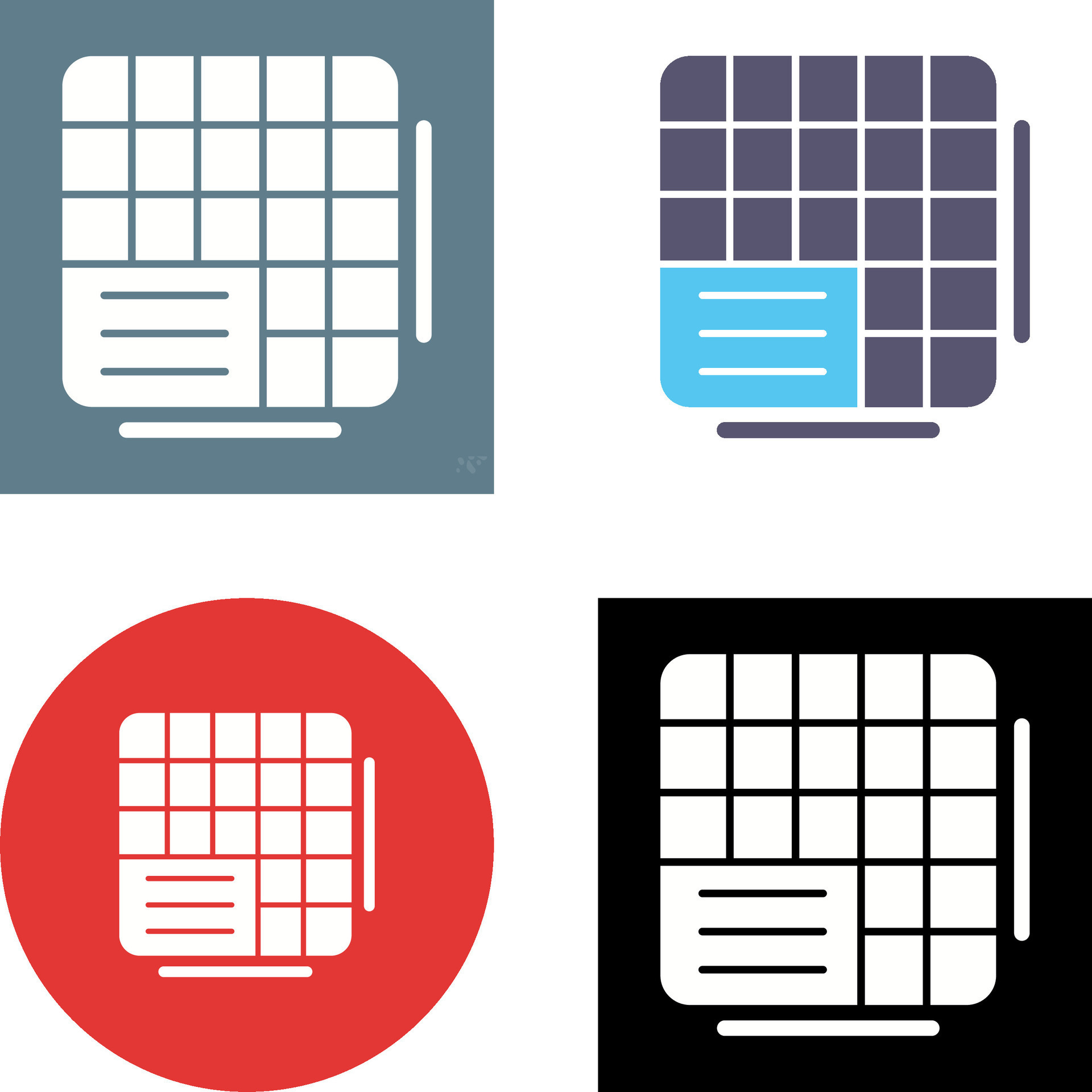 Table Data Icon Design 44899849 Vector Art at Vecteezy