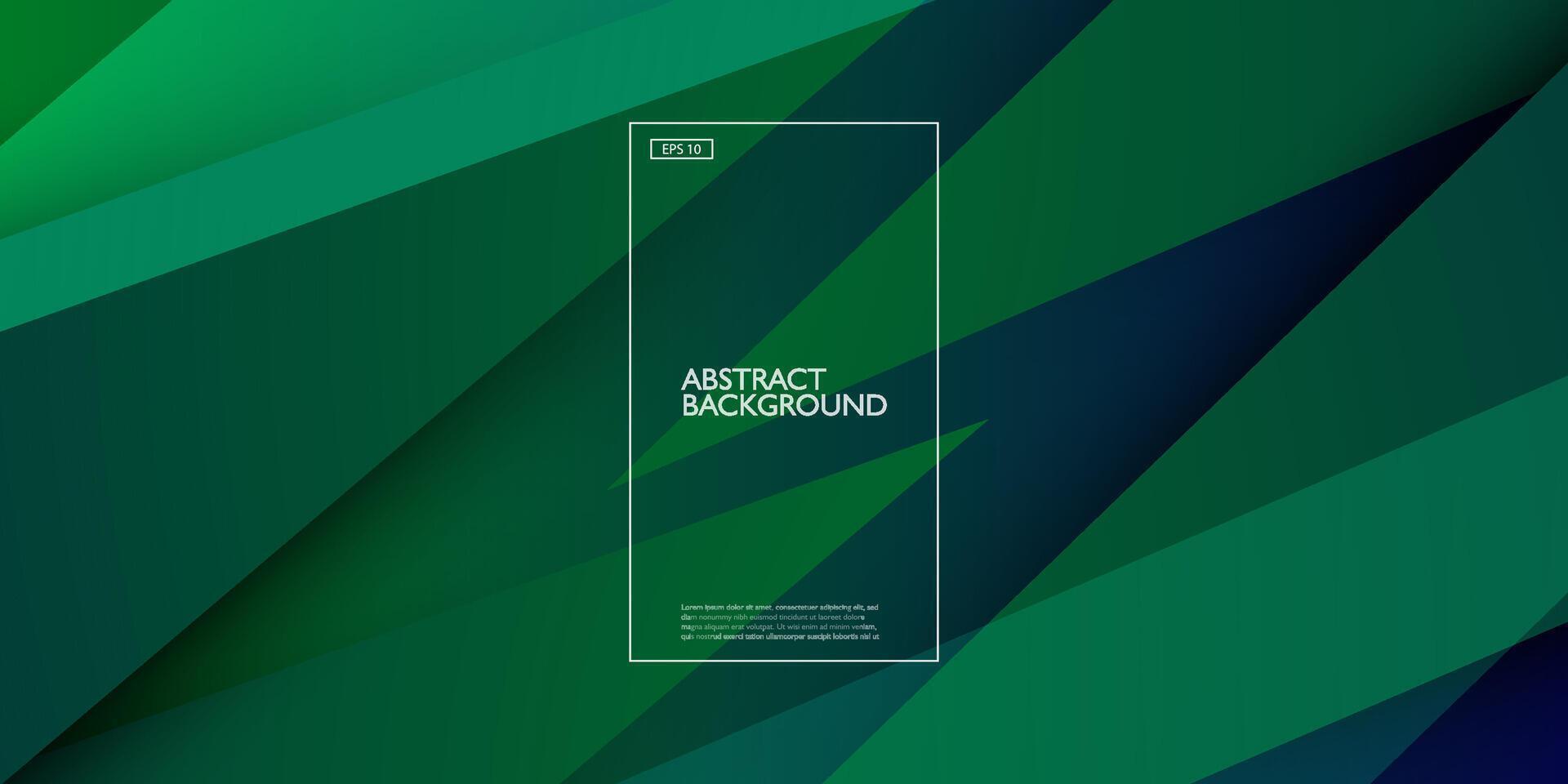 Abstract dark green overlap background template with triangle papercut pattern. Green background ...