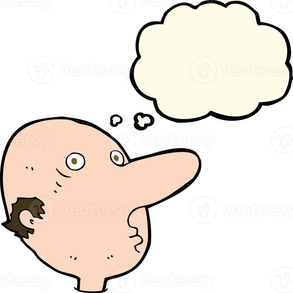 Cartoon Balding Man With Thought Bubble 44909329 Png