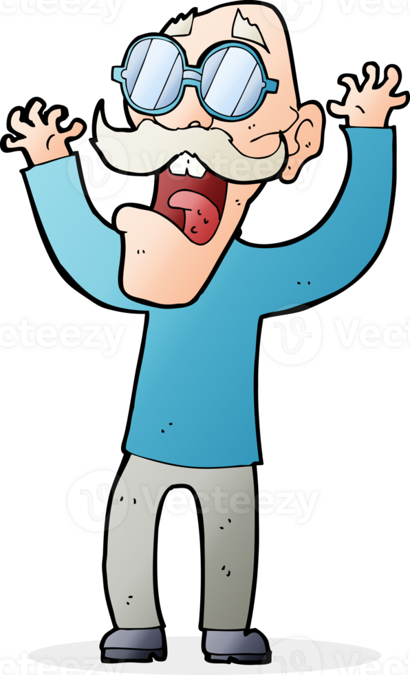 Cartoon Old Man In Glasses 44912927 Png