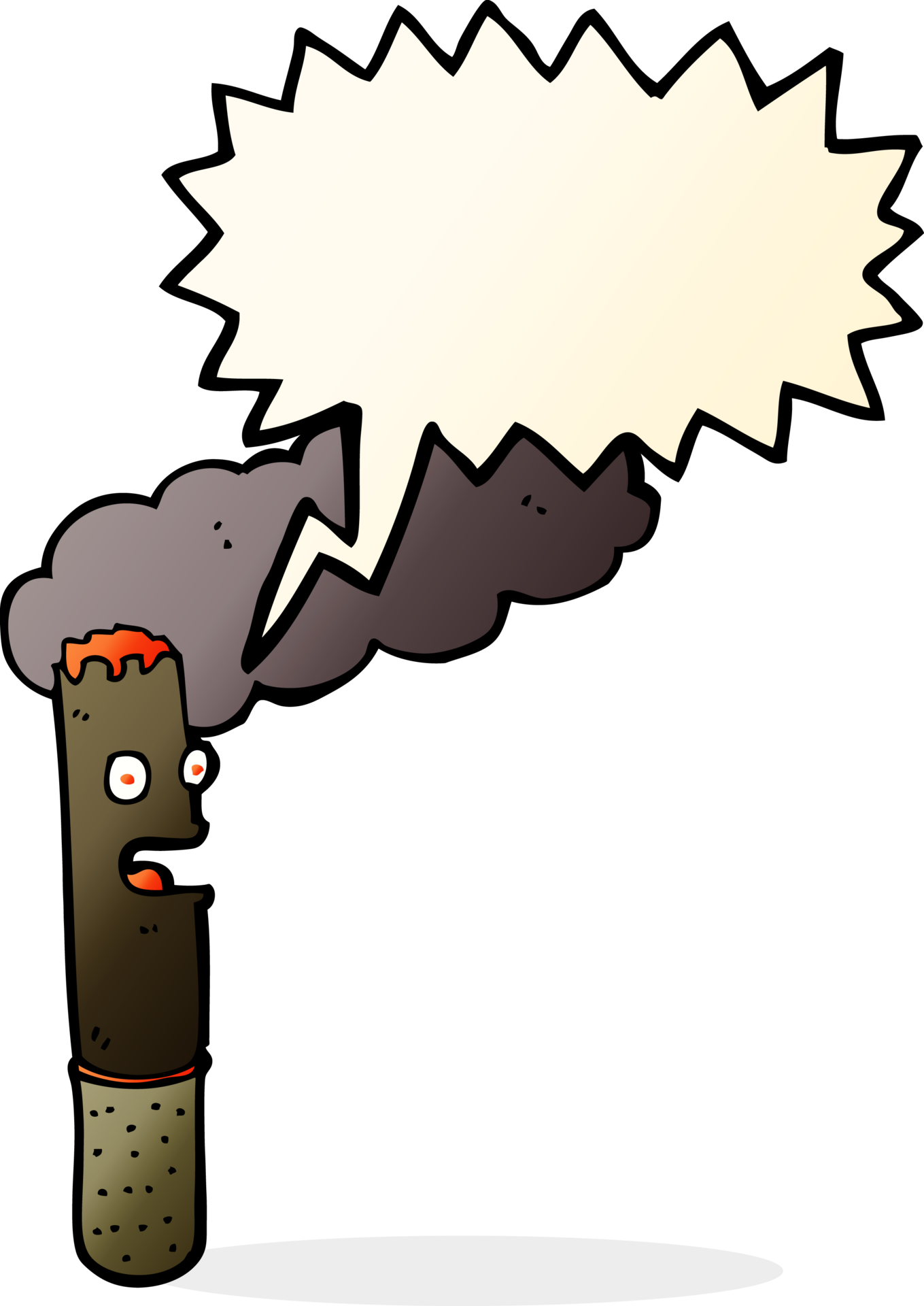 cigarro de dibujos animados con burbujas de discurso 44913011 PNG