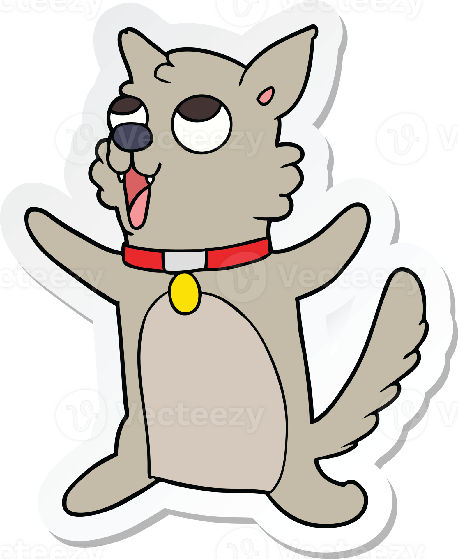sticker of a cartoon dog 44921923 PNG