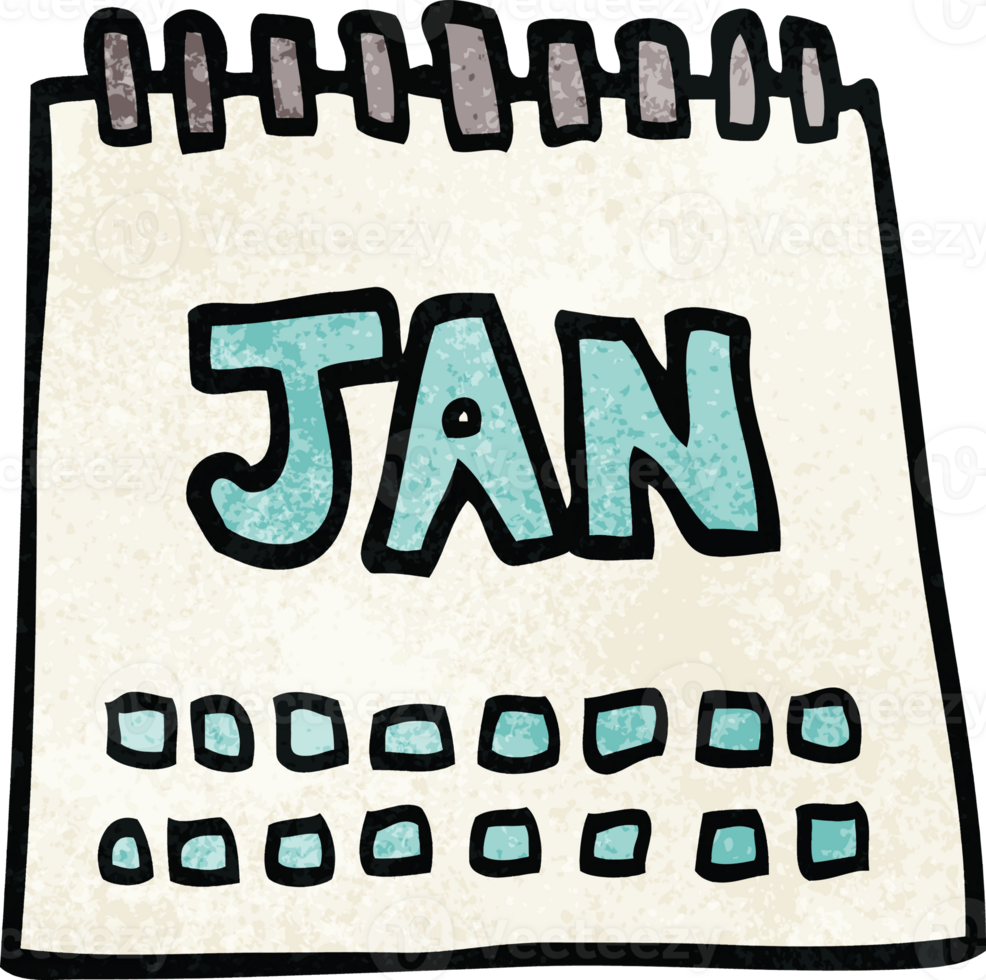 cartoon doodle calendar showing month of january 44925376 PNG cartoon doodle calendar showing month of january 44925376 PNG