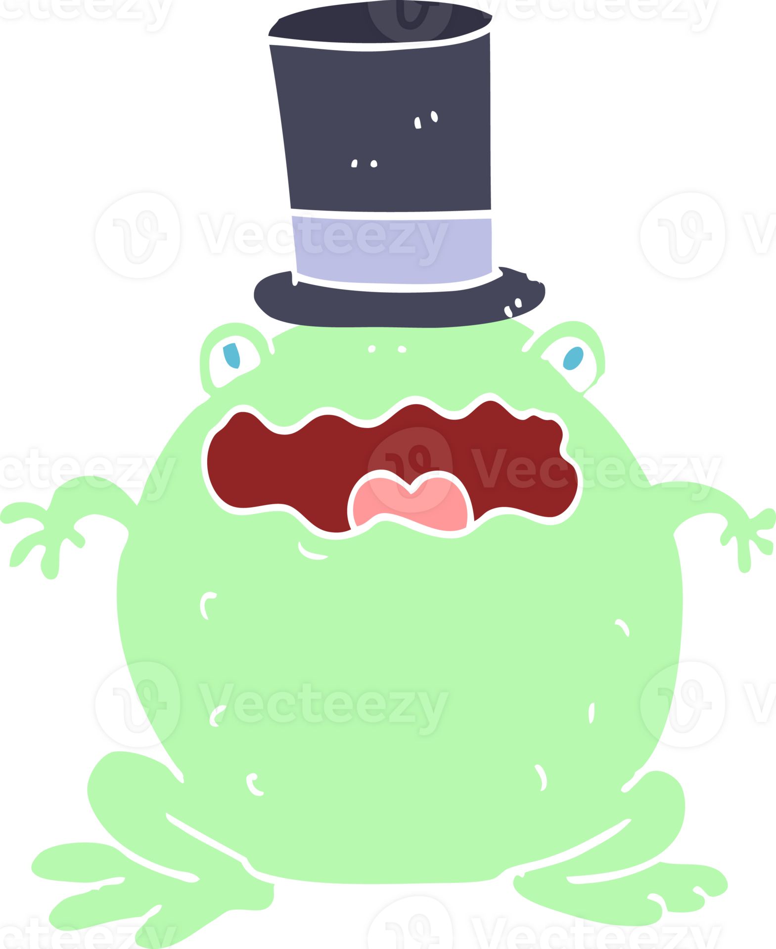 flat color style cartoon toad wearing top hat 44927957 PNG flat color style cartoon toad wearing top hat 44927957 PNG