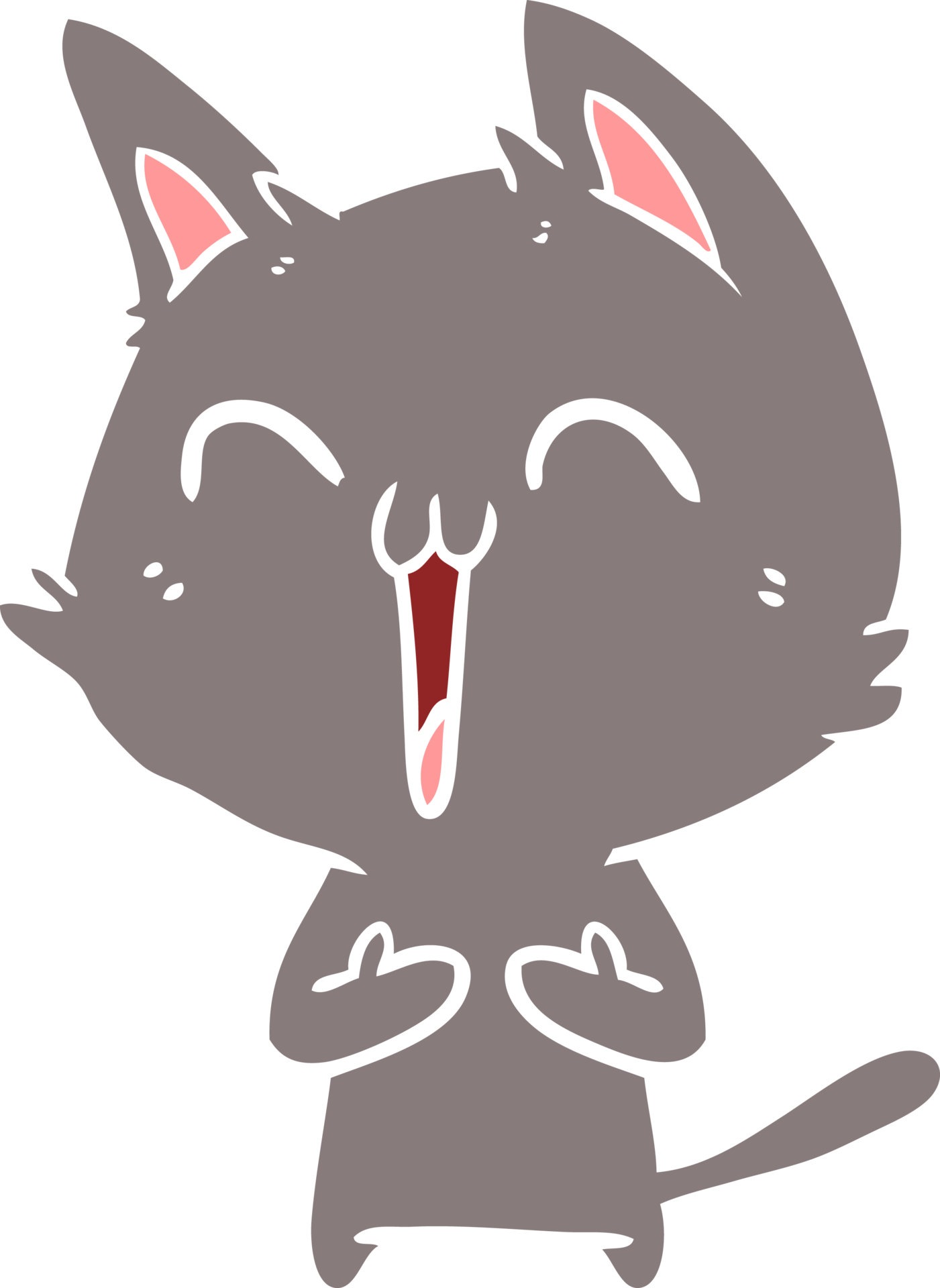 glückliche Cartoon-Katze im flachen Farbstil 44929216 PNG glückliche Cartoon-Katze im flachen Farbstil 44929216 PNG