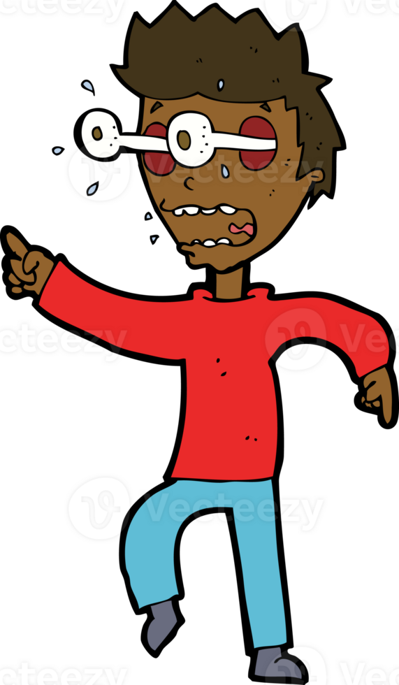 Cartoon Man With Popping Out Eyes 44934994 Png