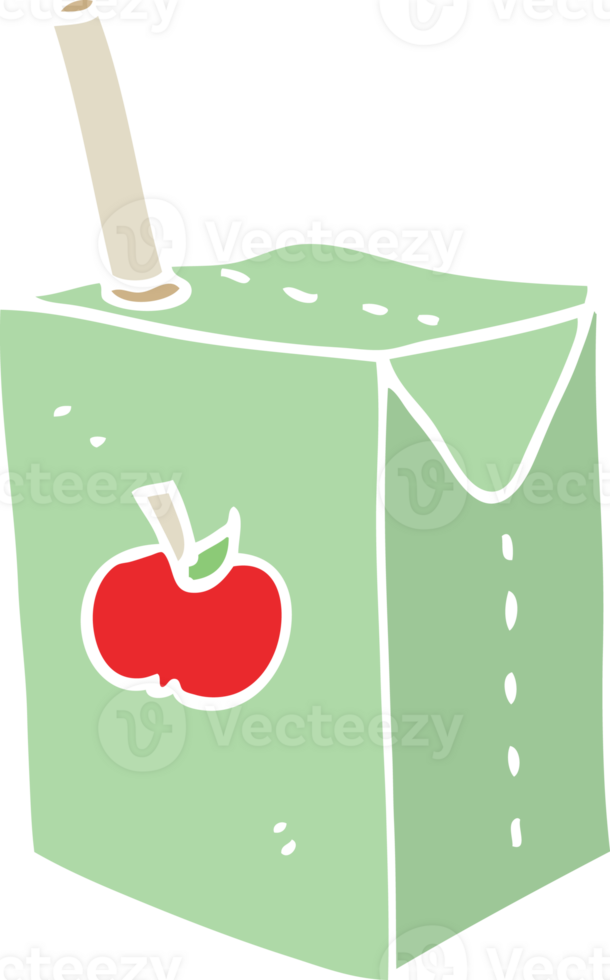 Flat Color Style Cartoon Apple Juice Box 44939416 Png