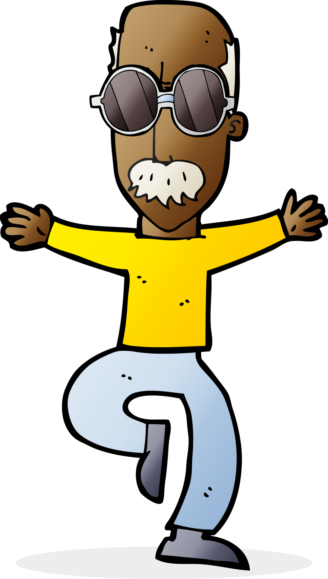 Cartoon Old Man Wearing Big Glasses 44940988 Png
