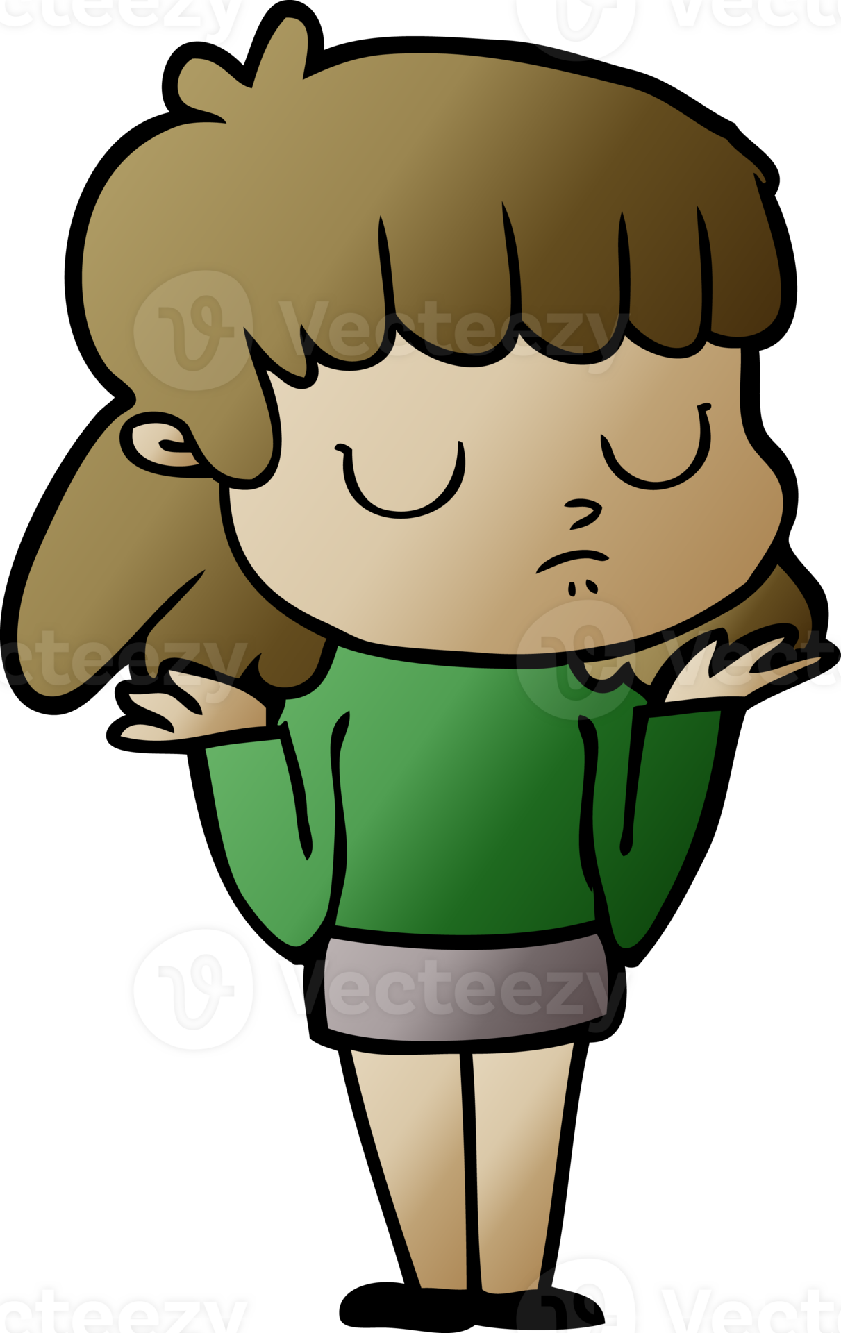 cartoon indifferent woman 44944331 PNG