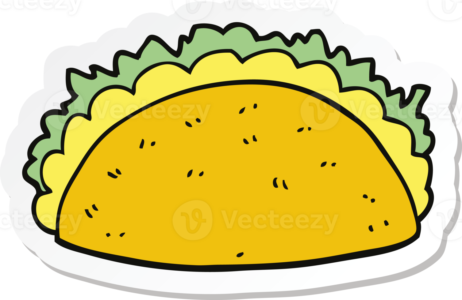pegatina de un taco de dibujos animados 44953034 PNG pegatina de un taco de dibujos animados 44953034 PNG