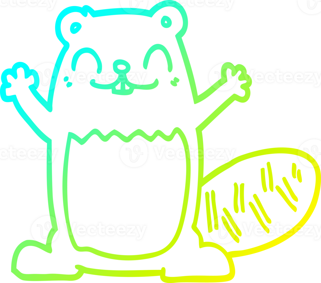 dessin de ligne de gradient froid castor de dessin animé 44953206 PNG dessin de ligne de gradient froid castor de dessin animé 44953206 PNG