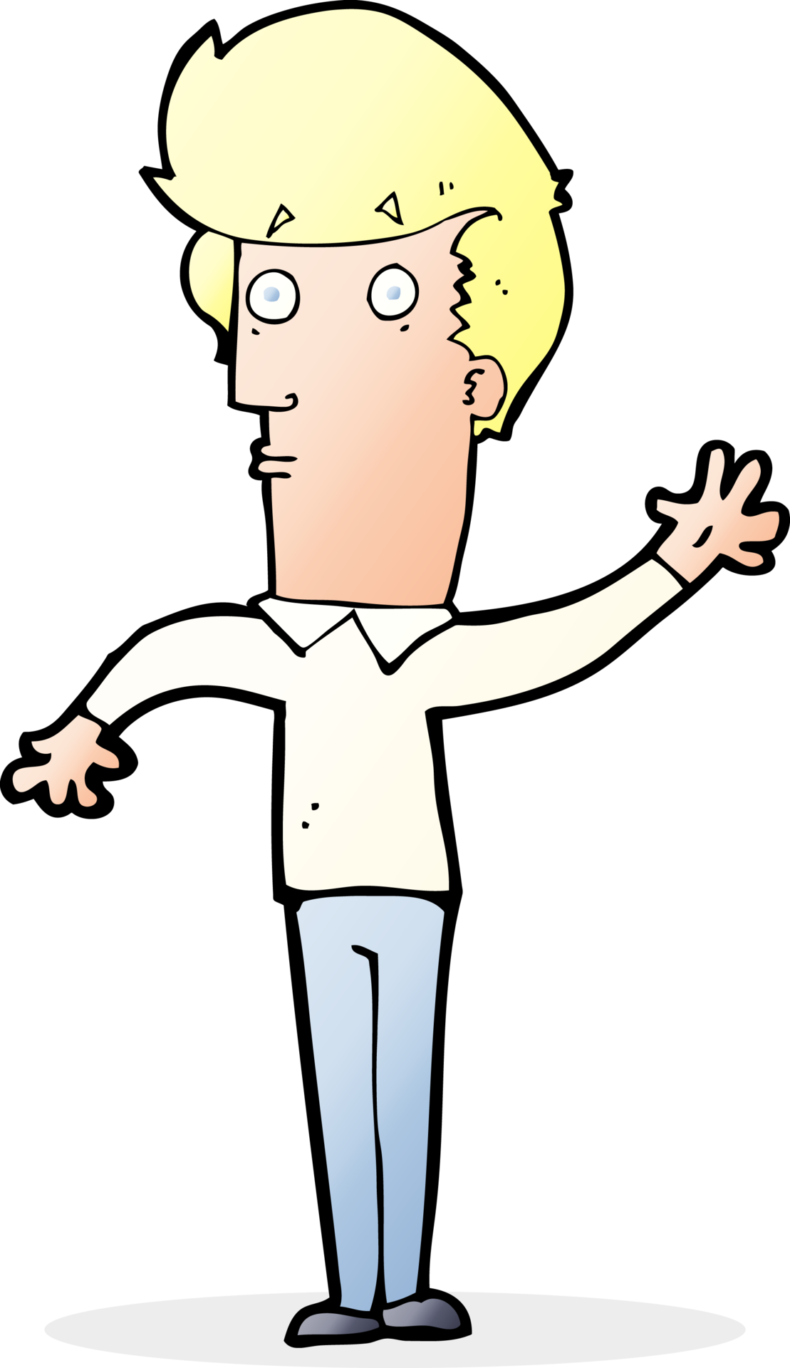 Hombre Nervioso De Dibujos Animados Agitando 44955023 Png