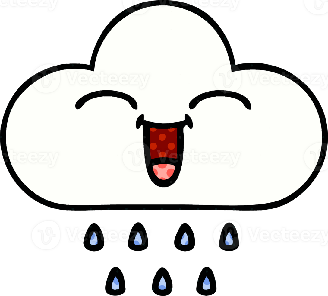 Comic Book Style Cartoon Rain Cloud 44958042 Png