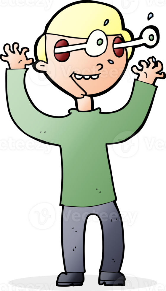 Cartoon Man With Popping Out Eyes 44960075 Png