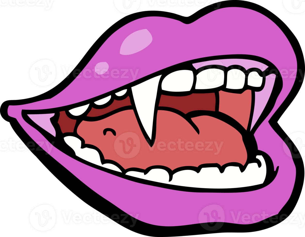 Cartoon Vampire Mouth 44960109 Png